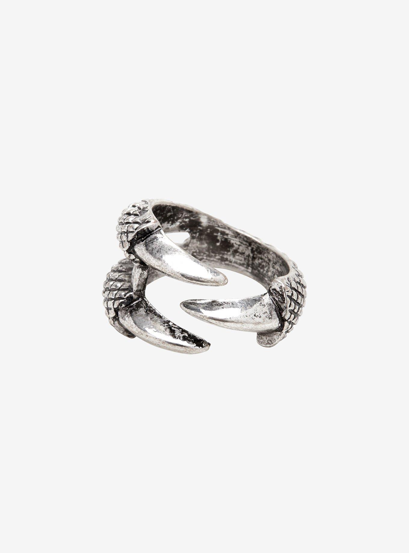 Silver Dragon Claw Wrap Ring | Hot Topic
