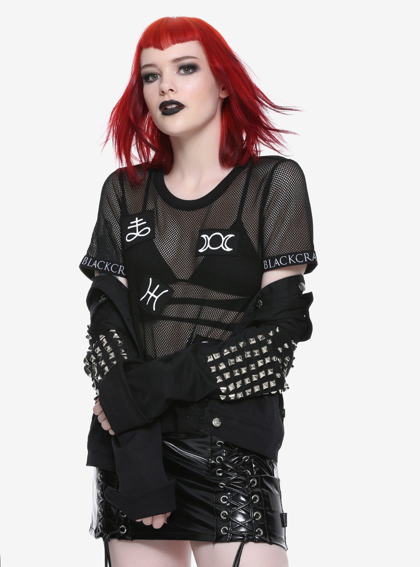 BlackCraft Symbols Girls Fishnet Top | Hot Topic