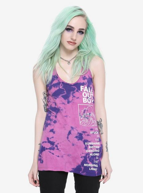 Fall Out Boy Tie Dye Wave Girls Tank Top | Hot Topic