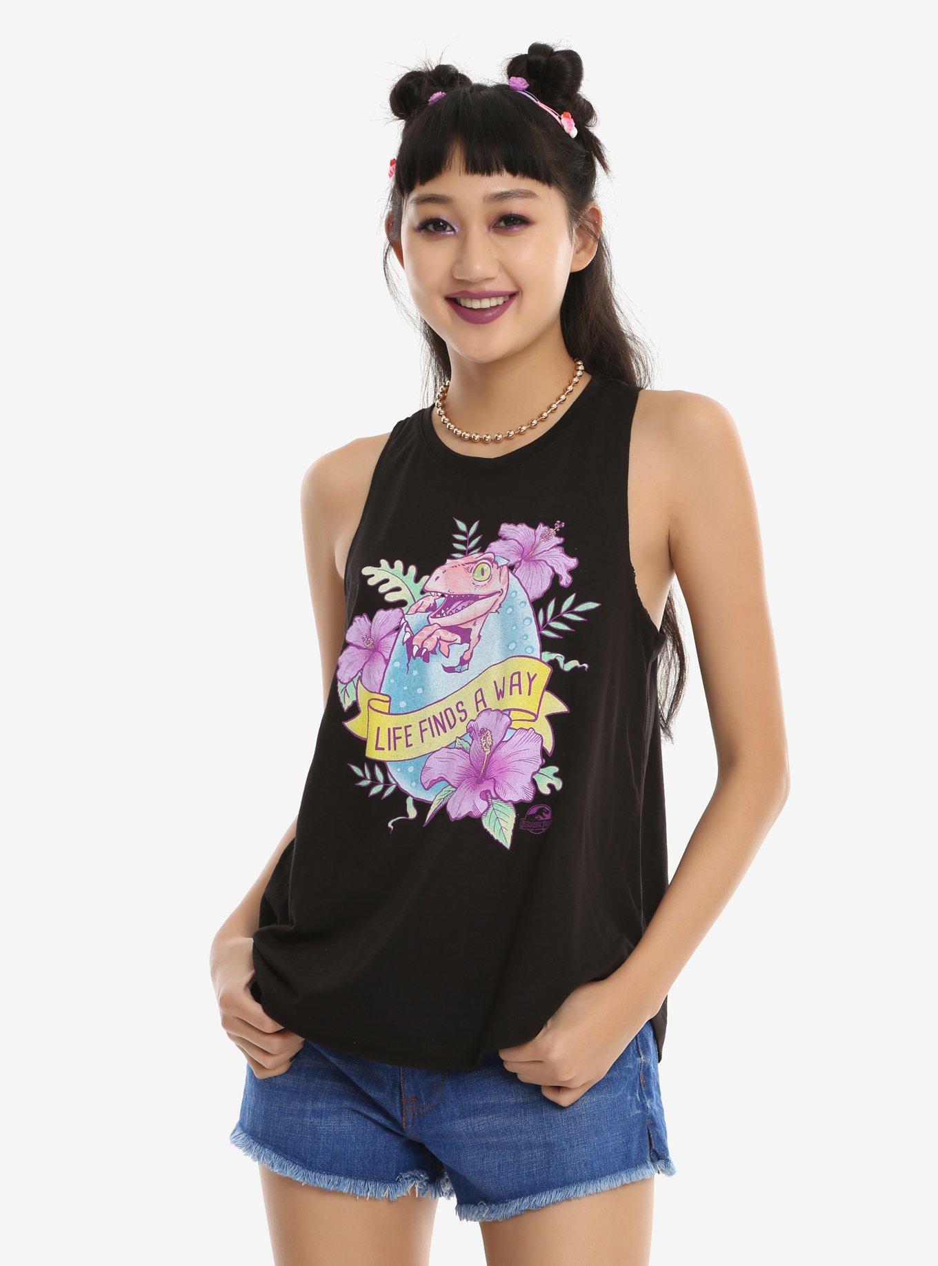 Jurassic Park Life Finds A Way Girls Muscle Top Hot Topic