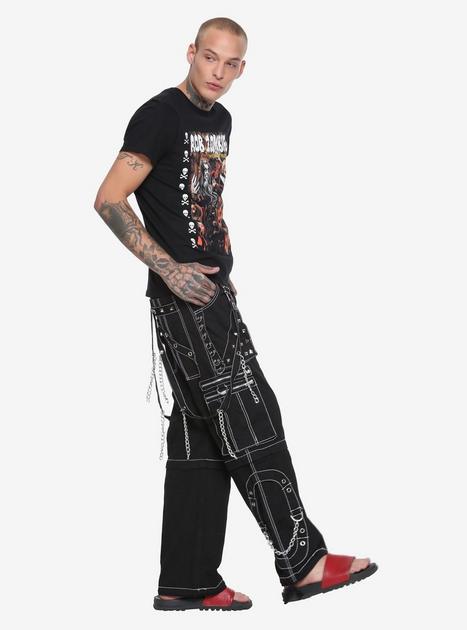 Tripp Black & White Step Chain Zip-Off Pants | Hot Topic