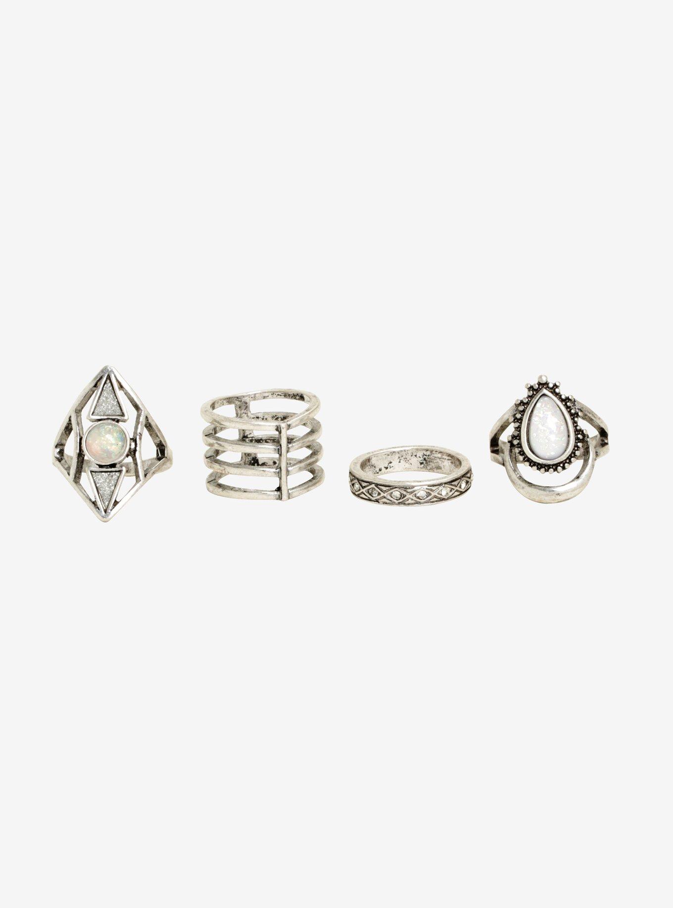 Blackheart Moonstone Ring Set | Hot Topic