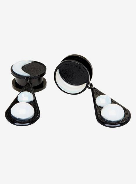 Steel Opalescent Moon Drop Plug 2 Pack | Hot Topic
