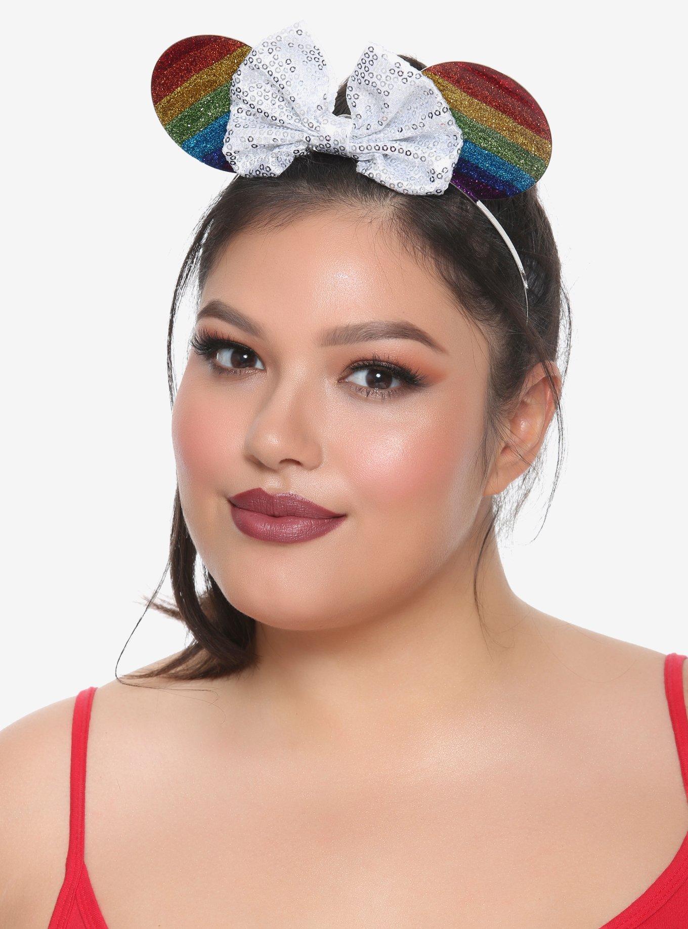 Disney Minnie Mouse Rainbow Ear Headband | Hot Topic
