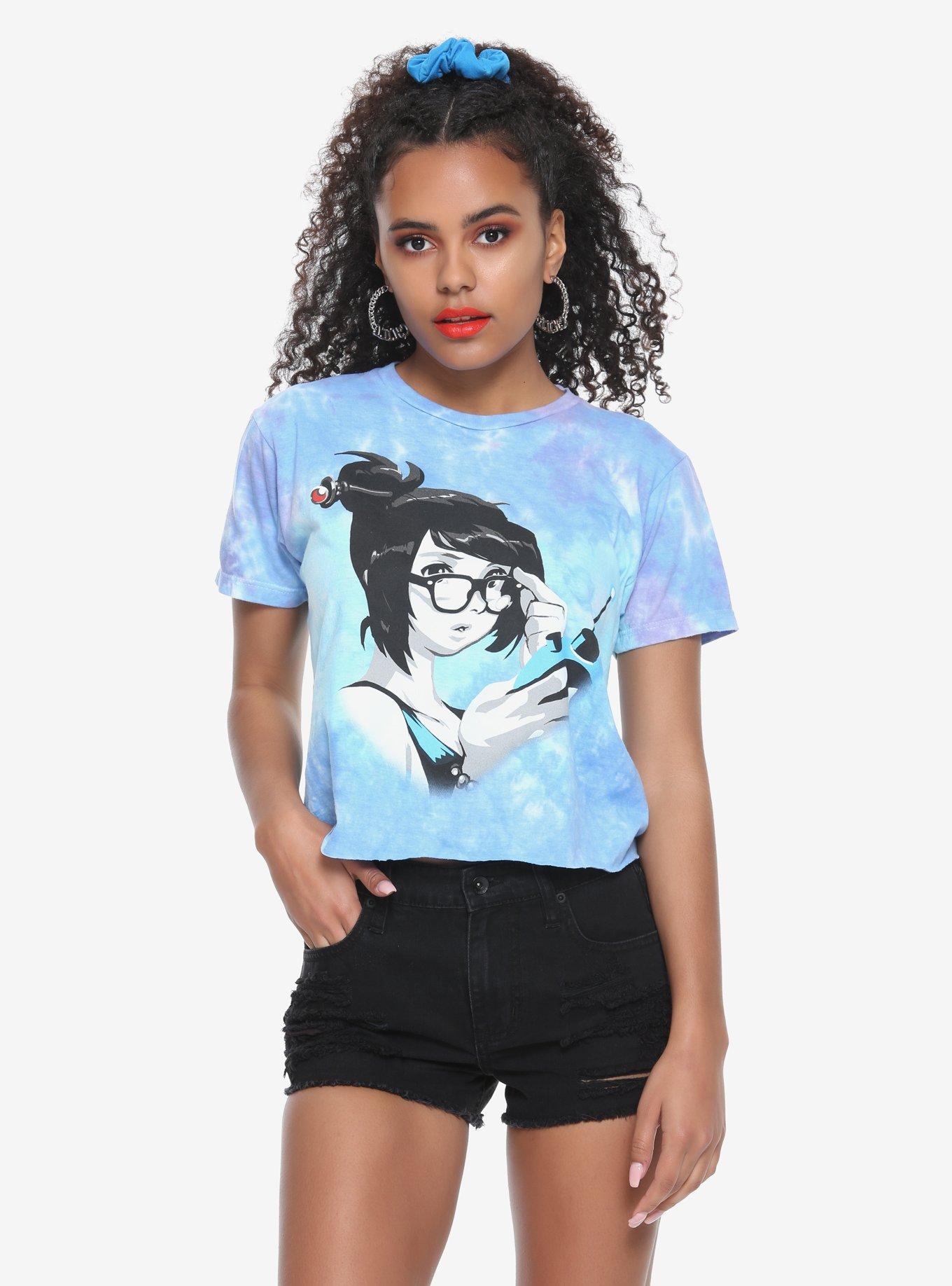 Overwatch Mei Tie Dye Girls Crop T-Shirt | Hot Topic