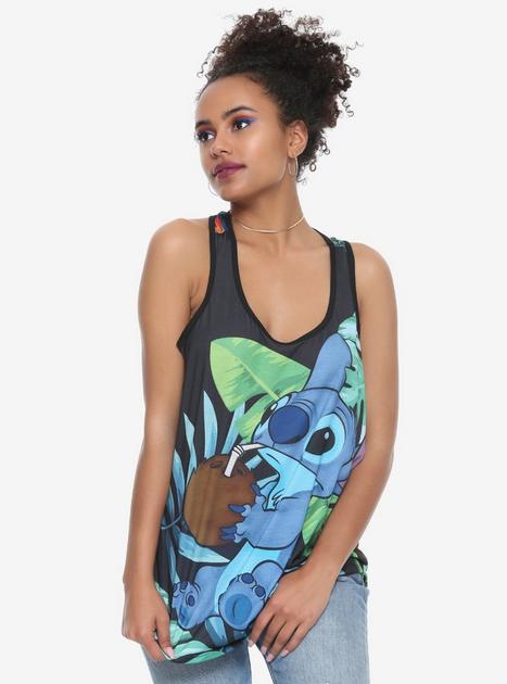 Disney Lilo & Stitch Coconut Chiffon Back Girls Tank Top | Hot Topic