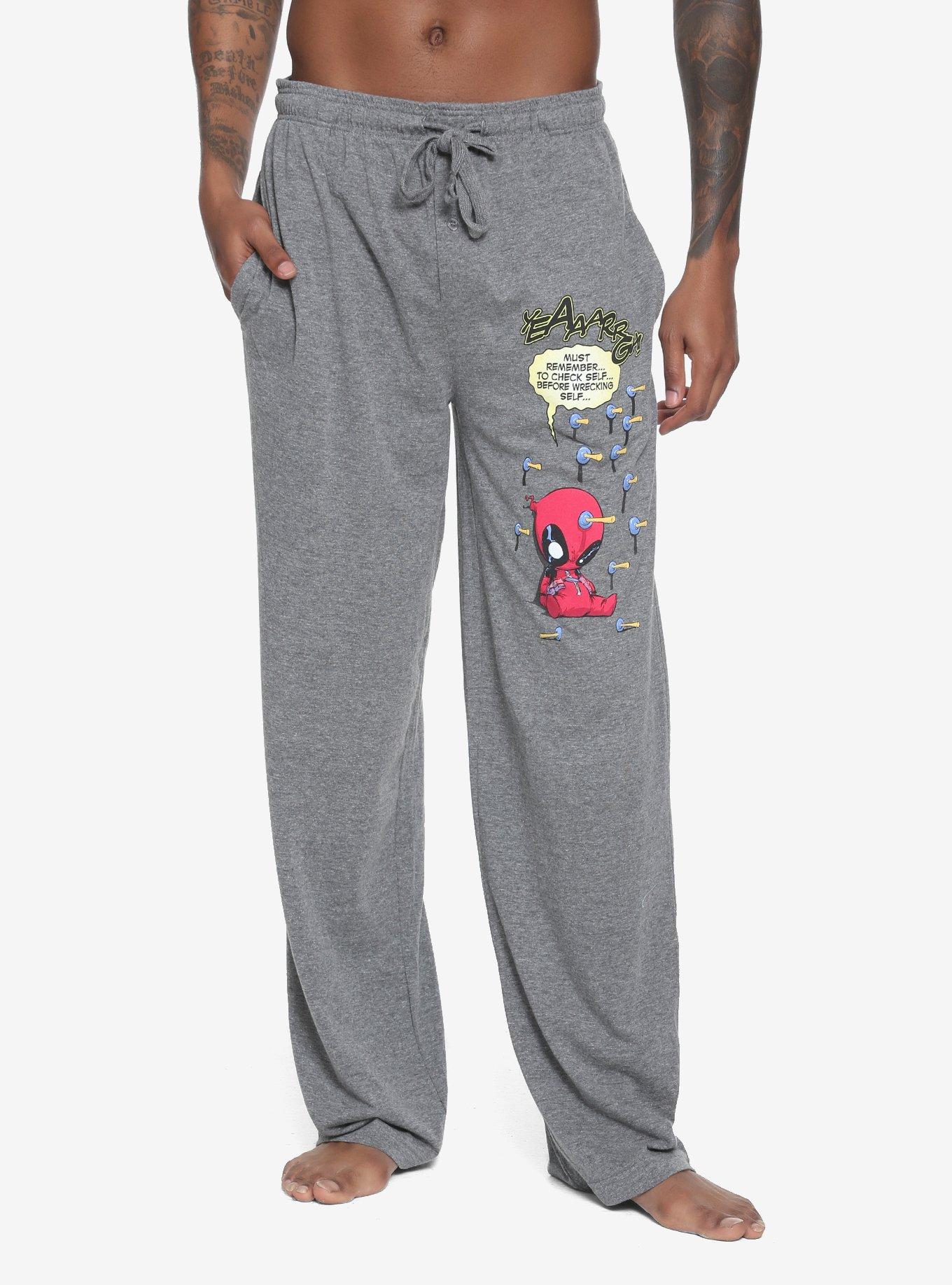 Marvel Deadpool Wrecking Self Guys Pajama Pants | Hot Topic