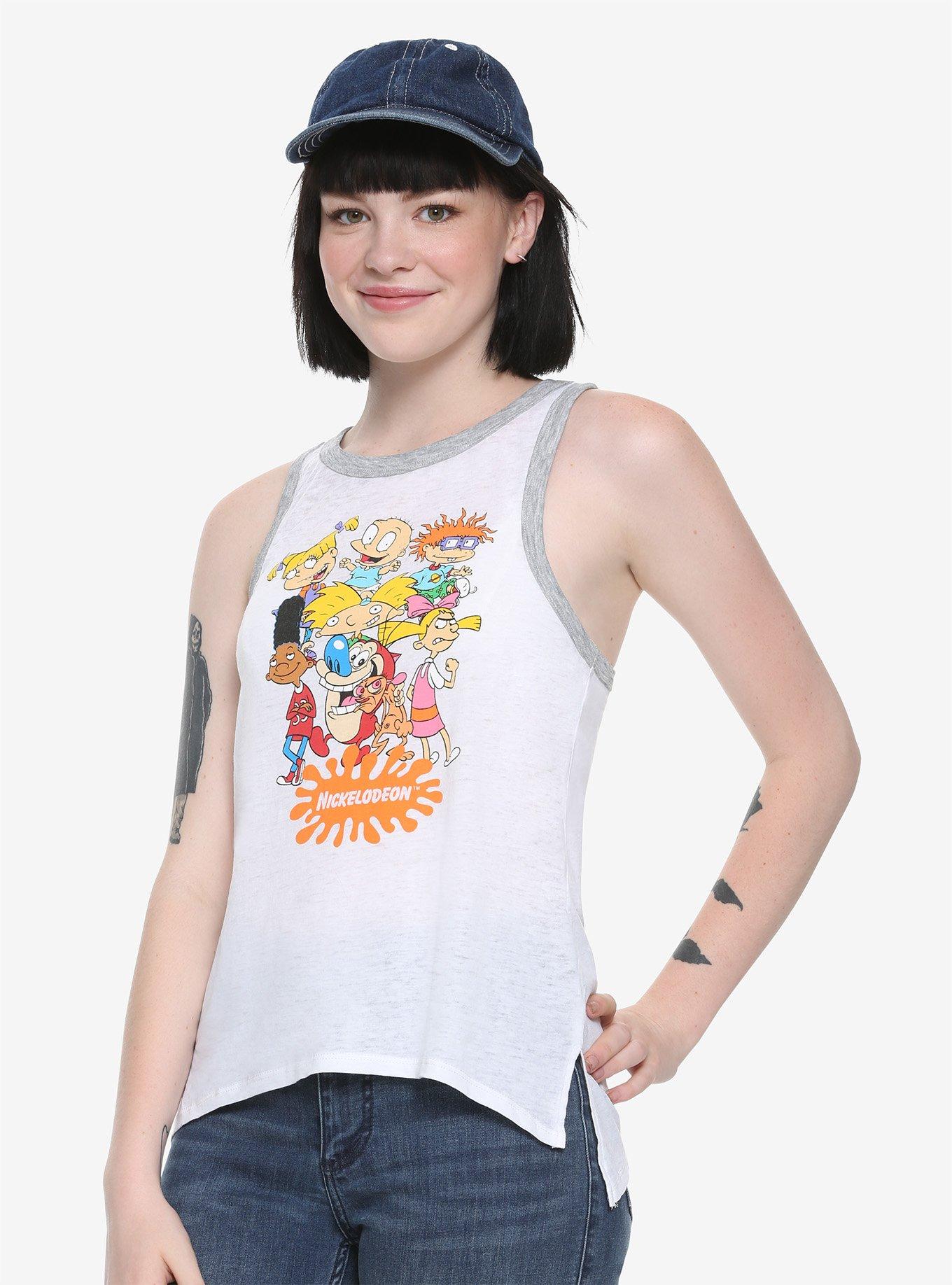 Nickelodeon Retro Cartoons Girls Ringer Tank Top | Hot Topic