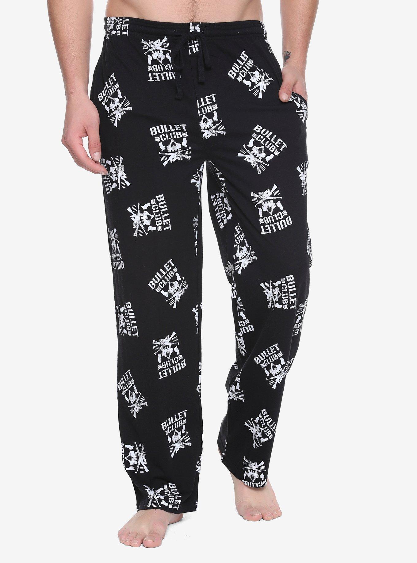 New Japan Pro-Wrestling Bullet Club Logo Print Pajama Pants | Hot Topic