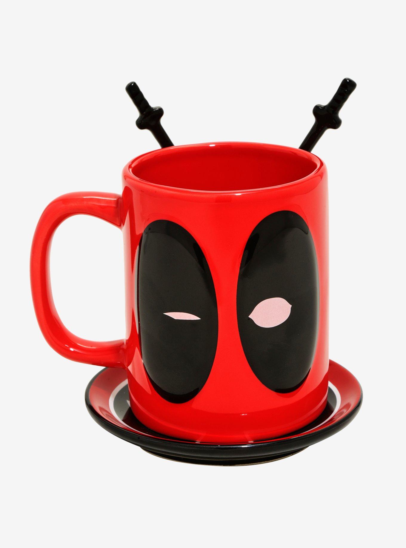 Marvel Deadpool Mug With Spoons And Coaster - BoxLunch Exclusive | BoxLunch