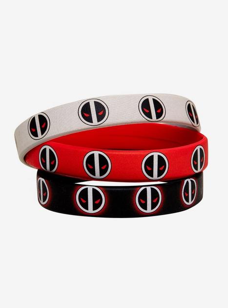 Marvel Deadpool Logos Rubber Bracelet Set | Hot Topic