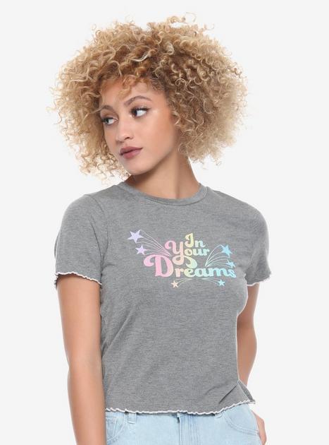 In Your Dreams Pastel Glitter Lettuce Hem T-Shirt | Hot Topic