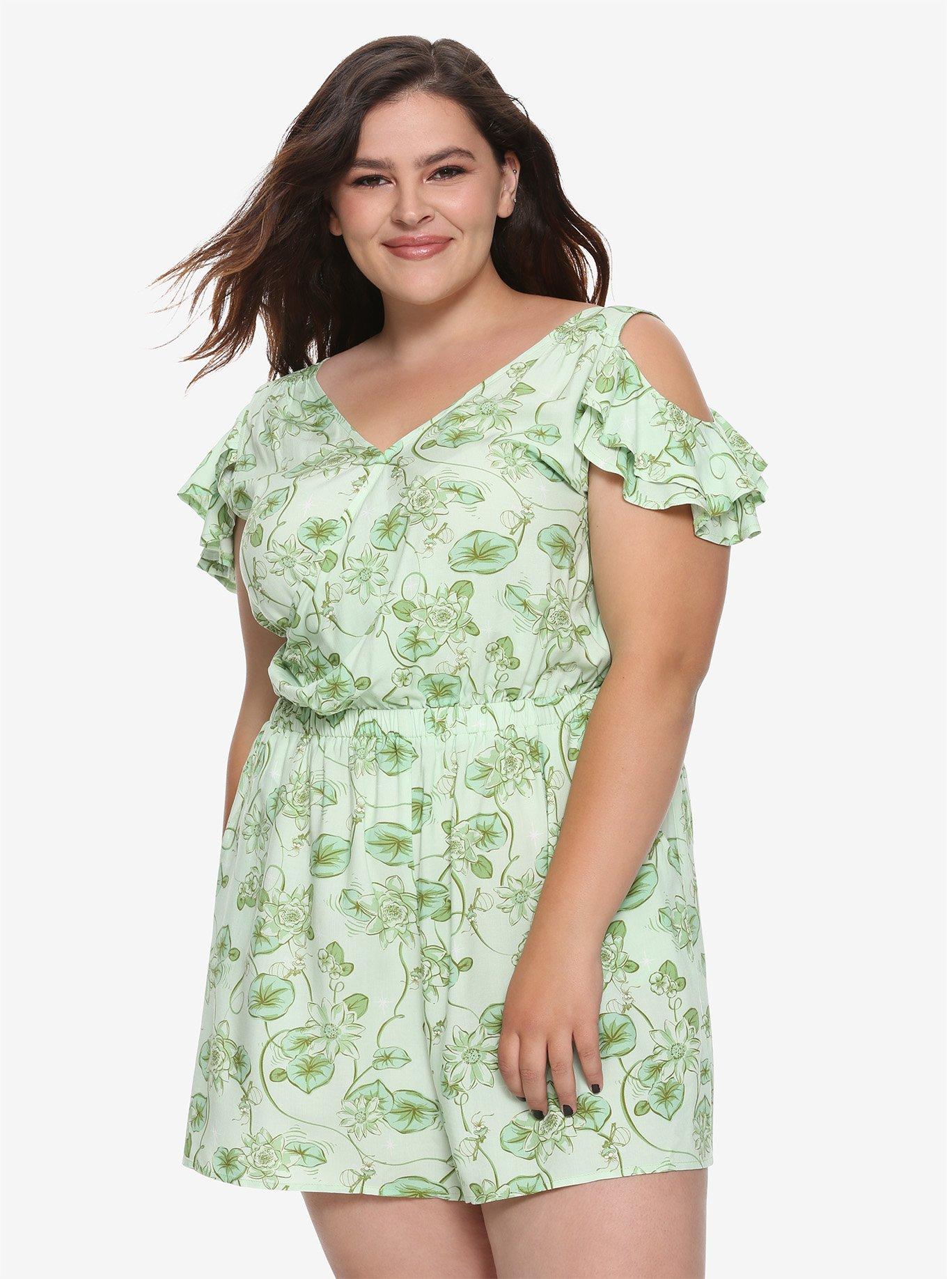 Her Universe Destination Disney The Princess And The Frog Cold Shoulder Romper Plus Size Hot Topic