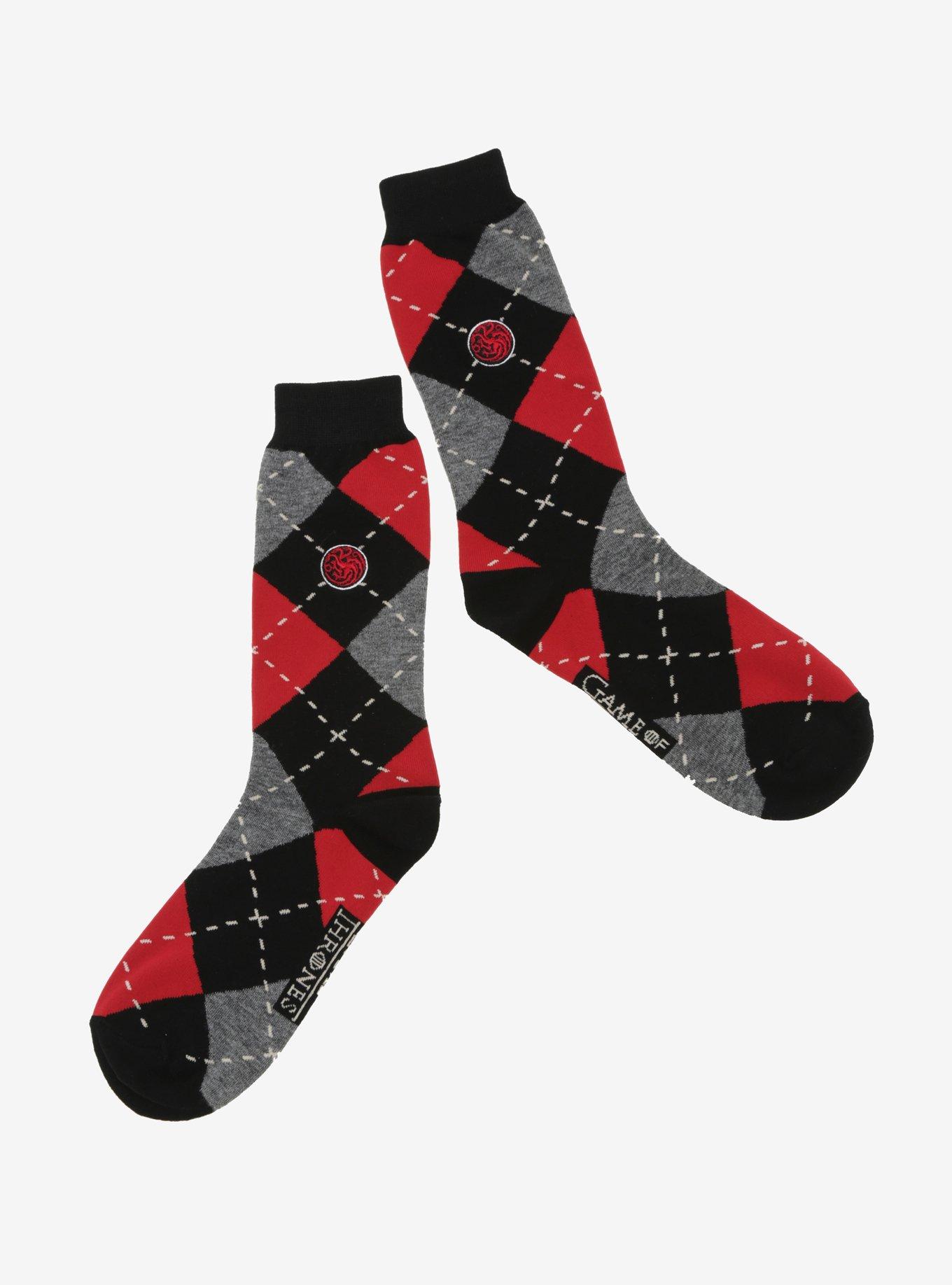 Game Of Thrones Argyle Targaryen Dress Socks - BoxLunch Exclusive ...