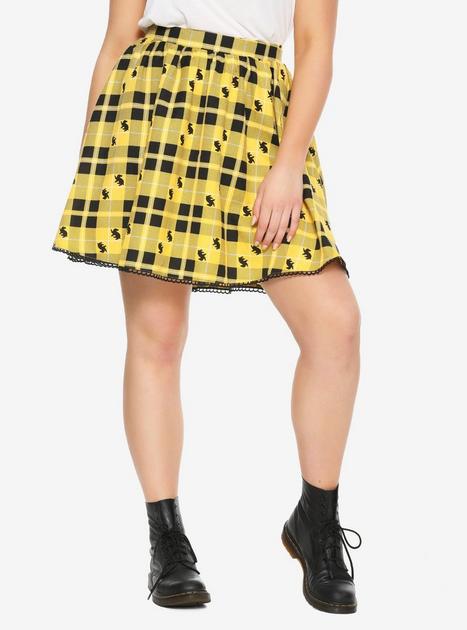 Harry Potter Hufflepuff Plaid Skirt Plus Size | Hot Topic