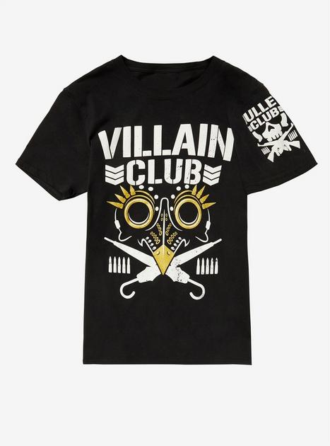 New Japan Pro-Wrestling Bullet Club Villain Club Gold Accent T-Shirt ...