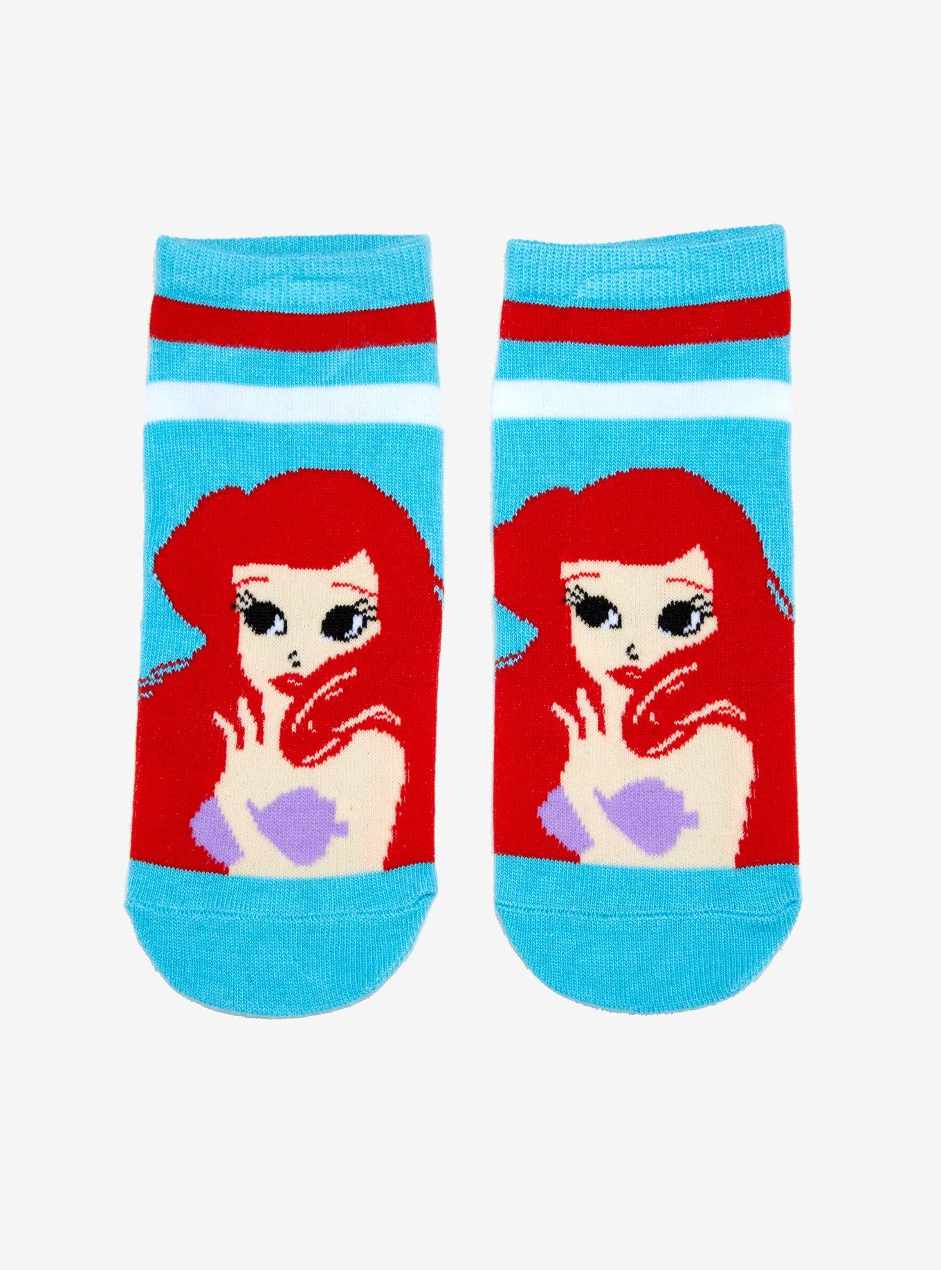 Disney The Little Mermaid Ariel Varsity No-Show Socks | Hot Topic