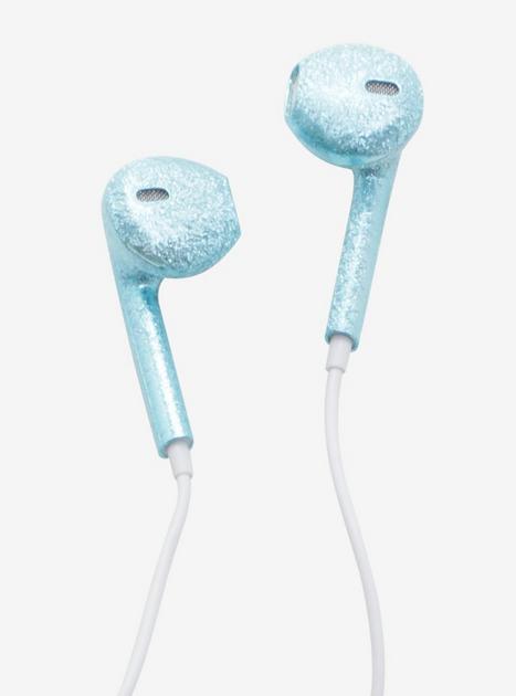Blue Sparkle Earbuds | Hot Topic