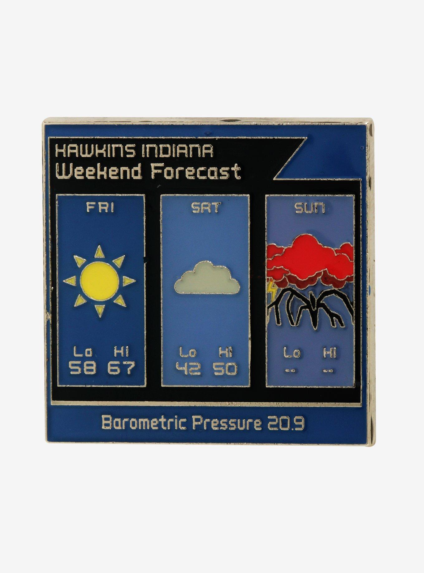 Stranger Things Weather Forecast Enamel Pin - BoxLunch Exclusive | BoxLunch
