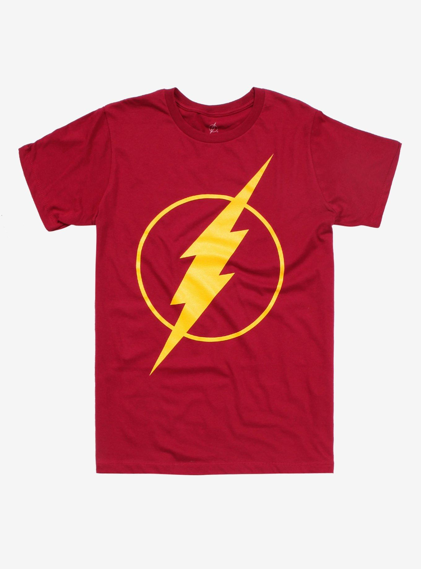 DC Comics The Flash Maroon Logo T-Shirt | Hot Topic