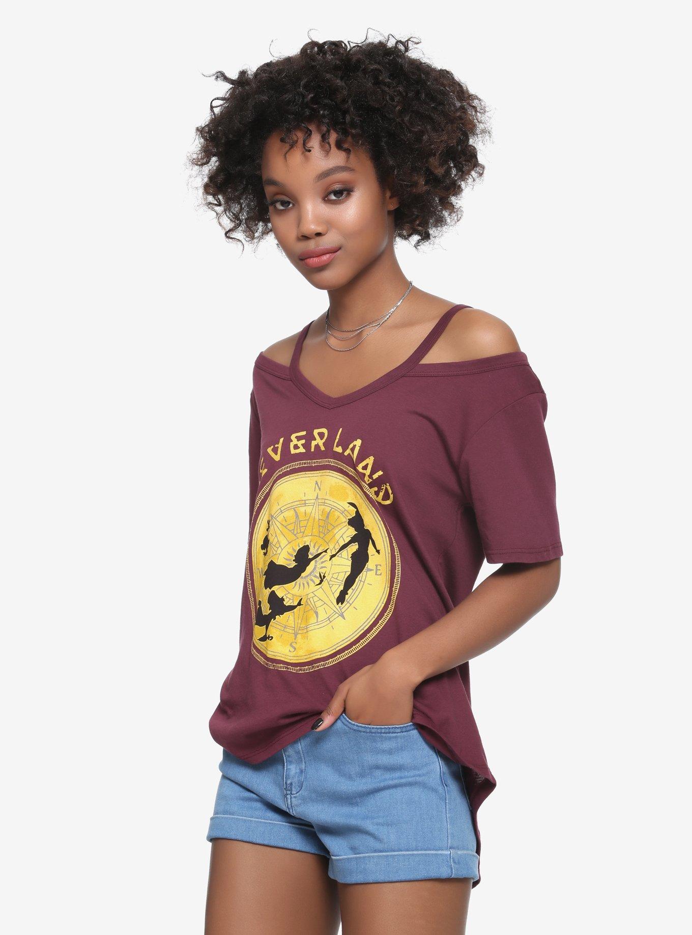 Disney Peter Pan Compass Girls Cold Shoulder Top