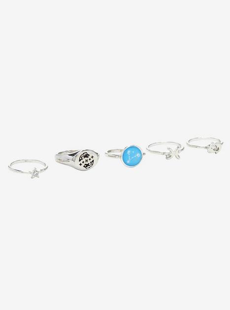 Zodiac Pisces Ring Set | Hot Topic