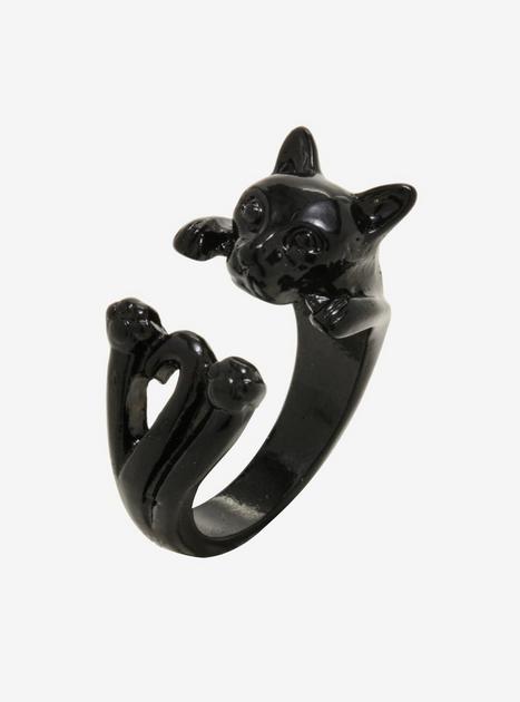 Blackheart Cat Wrap Ring | Hot Topic