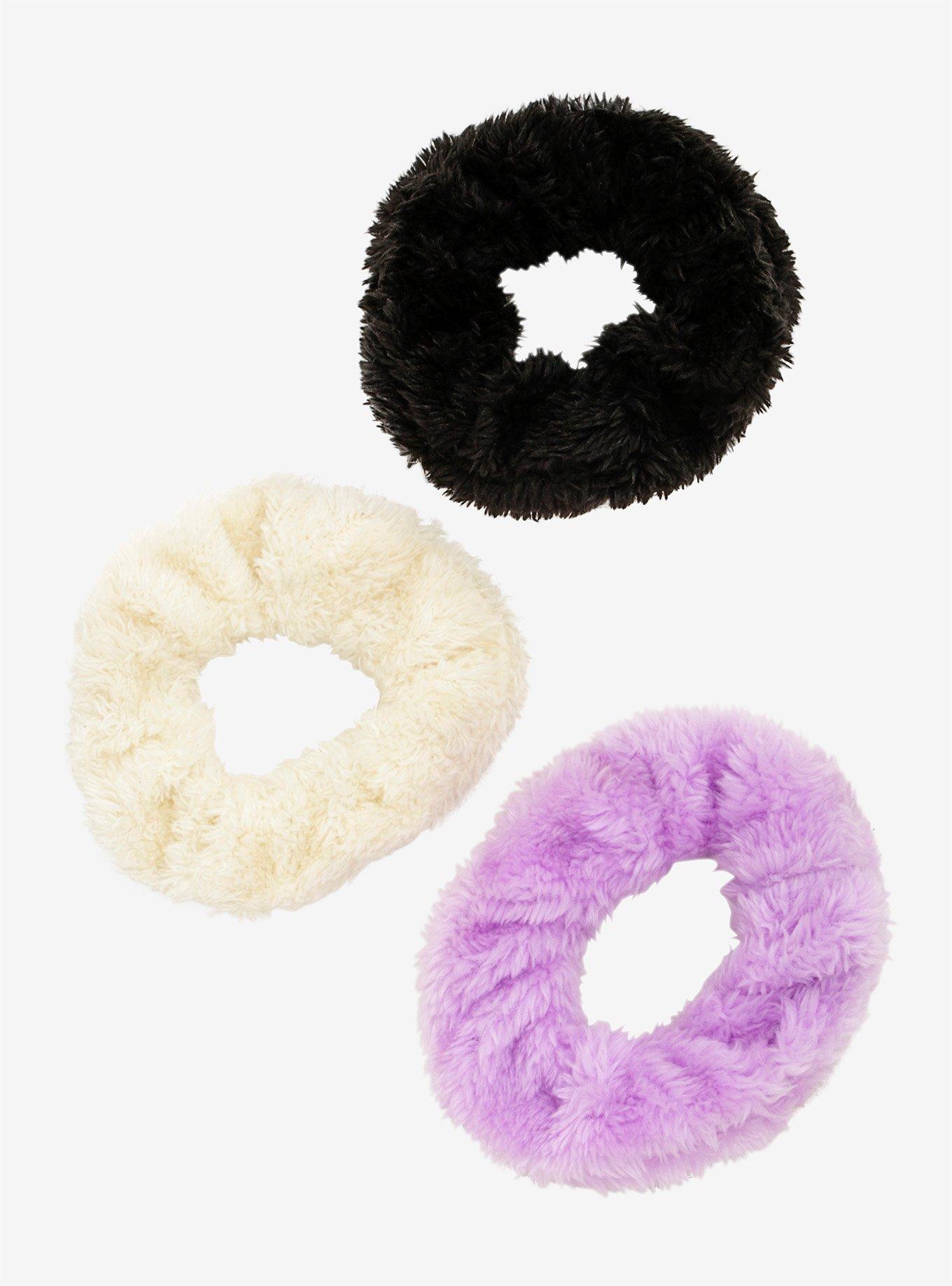 Blackheart Fuzzy Pastel Goth Scrunchie Set | Hot Topic