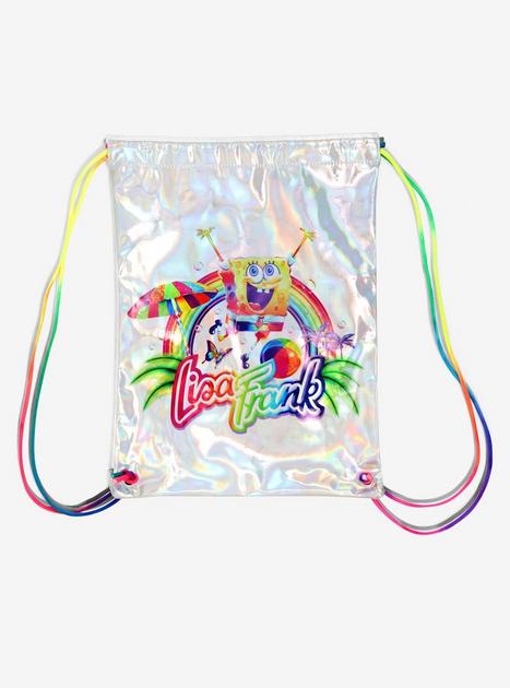 Lisa Frank X SpongeBob SquarePants Iridescent Cinch Back Sack | Hot Topic
