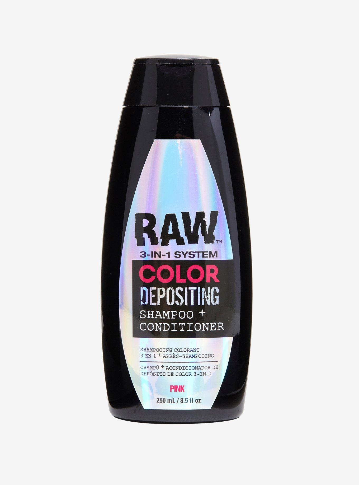 Raw 3-In-1 Pink Color Depositing Shampoo & Conditioner | Hot Topic