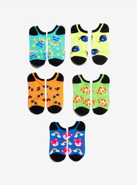 Disney Pixar Assorted Character No-Show Socks 5 Pair | BoxLunch