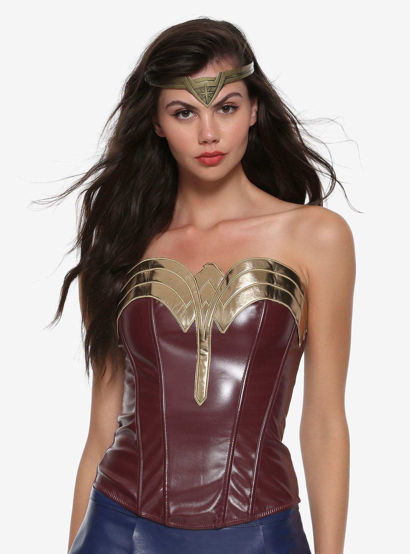 DC Comics Wonder Woman Faux Leather Cosplay Bustier | Hot Topic