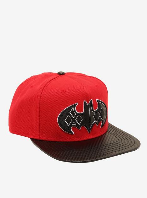 DC Comics Harley Quinn Batman Logo Carbon Fiber Snapback Hat | Hot Topic