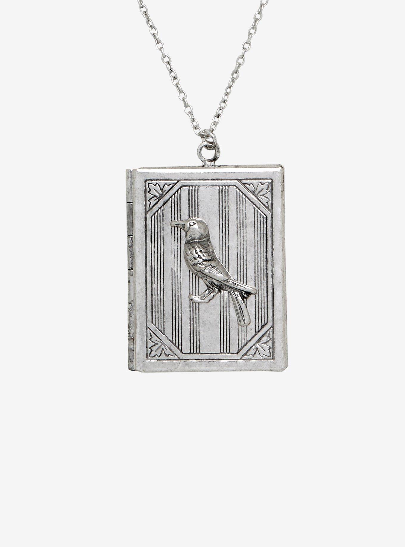 Raven Book Locket Necklace | Hot Topic