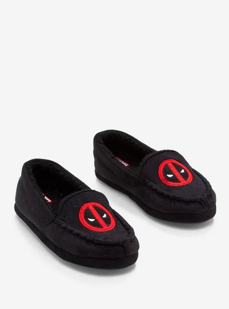 Marvel Deadpool Logo Moccasin Slippers | Hot Topic