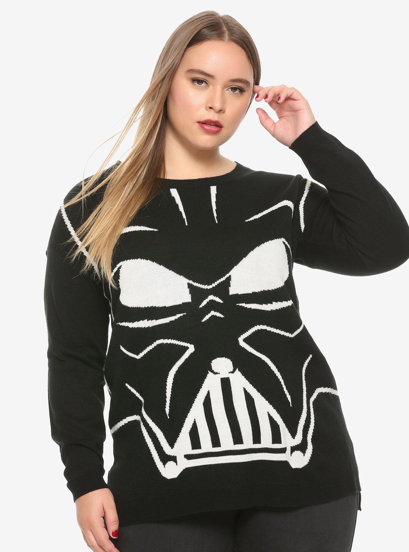 Her Universe Star Wars Darth Vader Intarsia Girls Sweater Plus Size ...