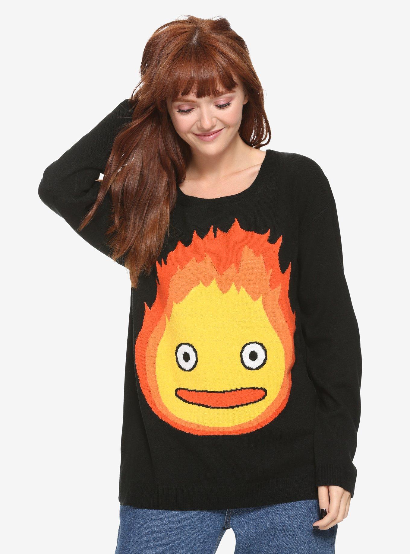 Her Universe Studio Ghibli Howl's Moving Castle Calcifer Intarsia Girls ...