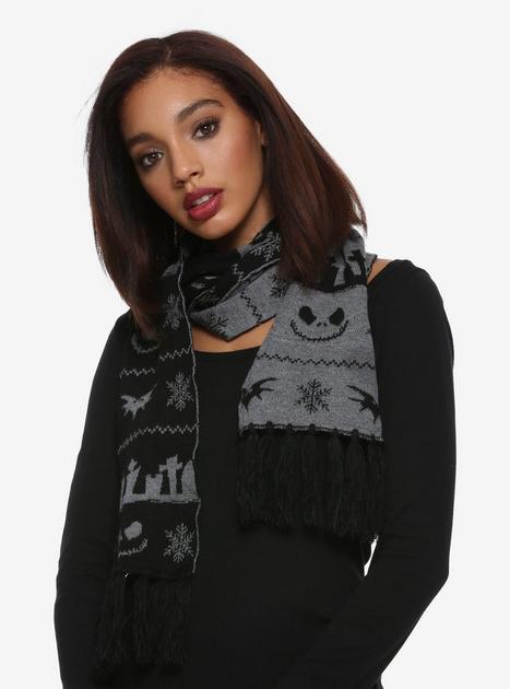 The Nightmare Before Christmas Fair Isle Reversible Scarf | Hot Topic