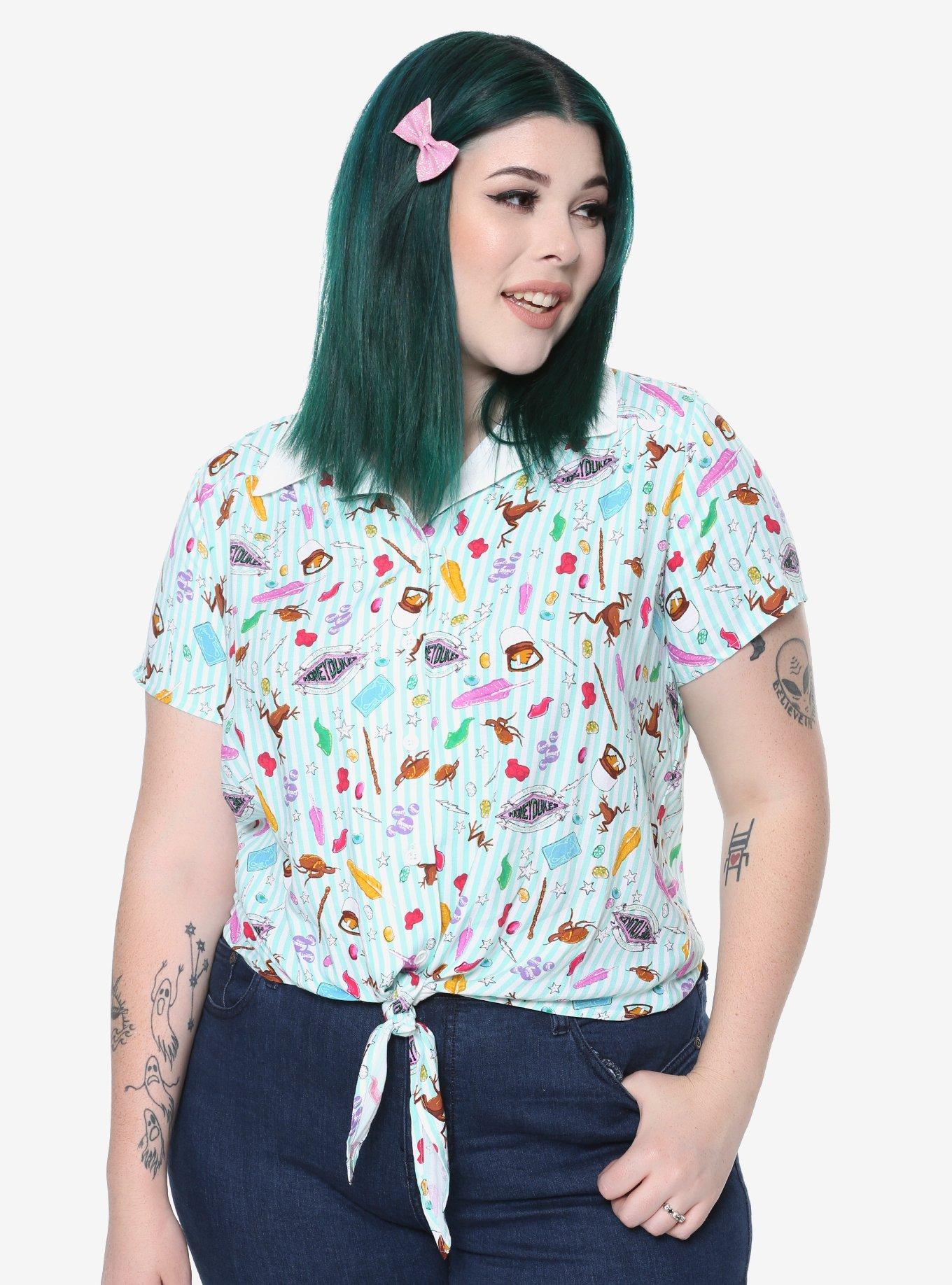 Harry Potter Honeydukes Girls Woven Crop Top Plus Size Hot Topic