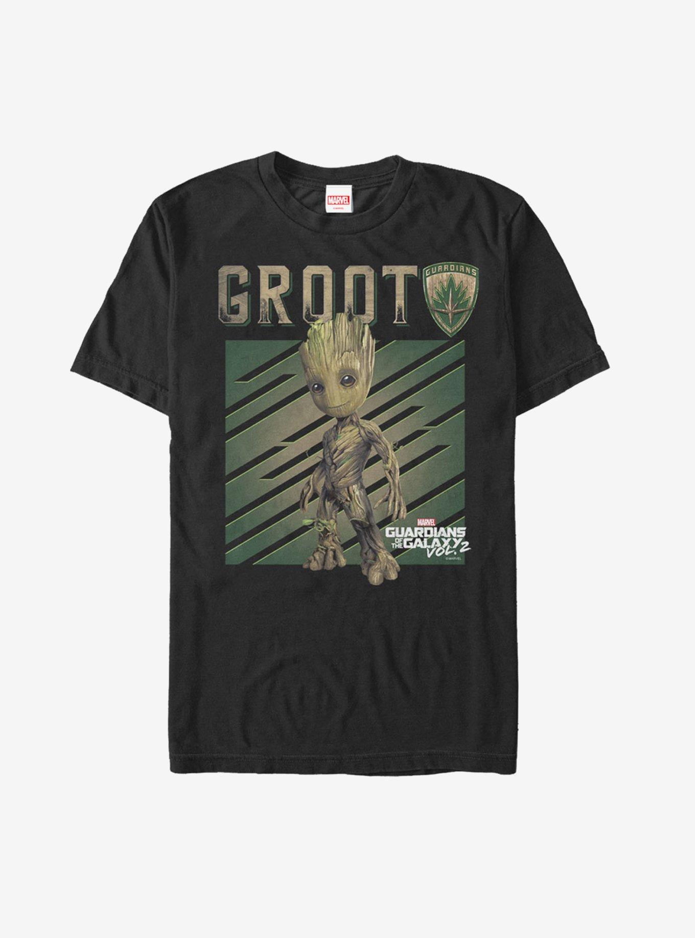 Marvel Guardians of Galaxy Vol. 2 Groot Growth T-Shirt - BLACK | Hot Topic