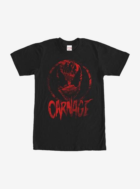 Marvel Carnage Logo T-Shirt - BLACK | Hot Topic