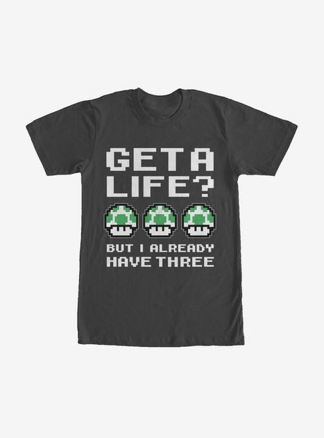 Nintendo Mario Three Lives T-Shirt - BLACK | Hot Topic