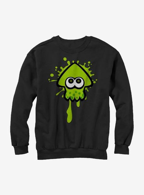 Nintendo Splatoon Lime Green Inkling Squid Sweatshirt - BLACK | Hot Topic