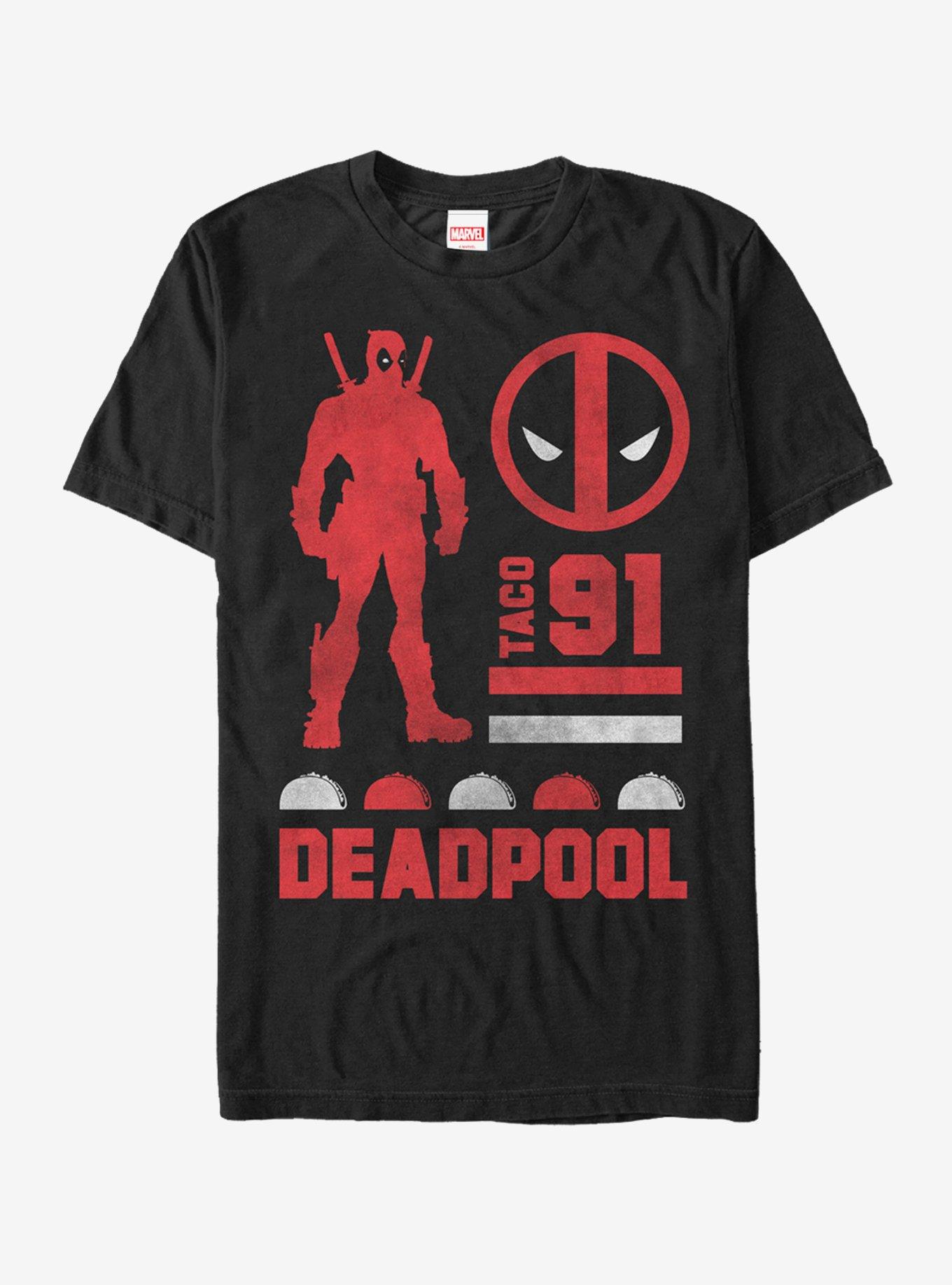 Marvel Deadpool Taco 91 T-Shirt - BLACK | Hot Topic