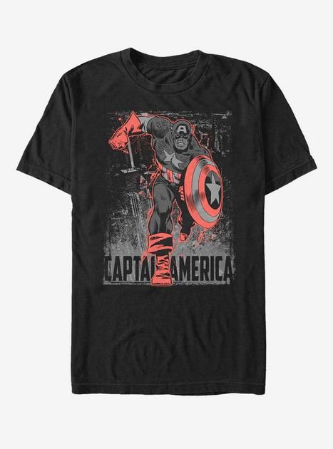 Marvel Captain America Shadow T-Shirt - BLACK | Hot Topic