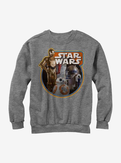 Star Wars Retro Episode VII Droids Sweatshirt - GREY | Hot Topic