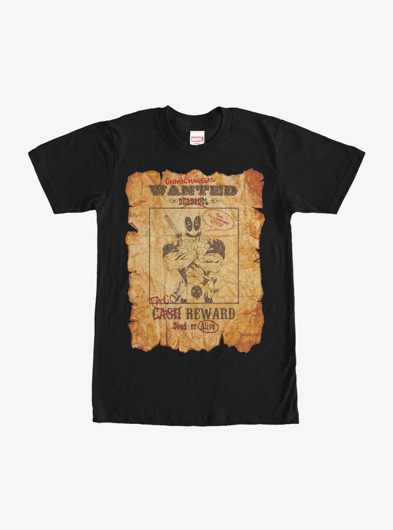 Marvel Deadpool Wanted Poster T-Shirt - BLACK | Hot Topic