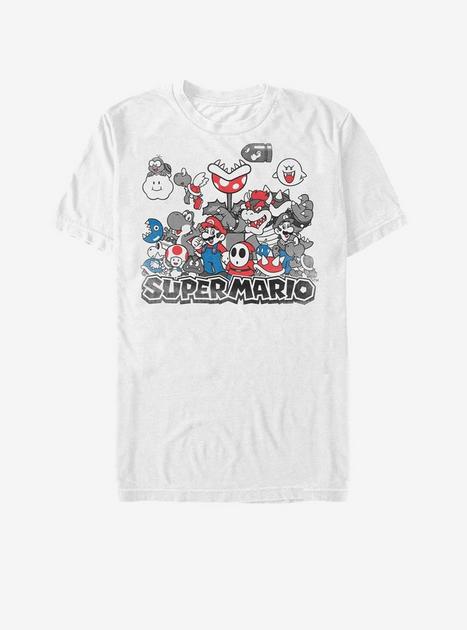 Nintendo Super Mario Color Squad T-Shirt - WHITE | Hot Topic
