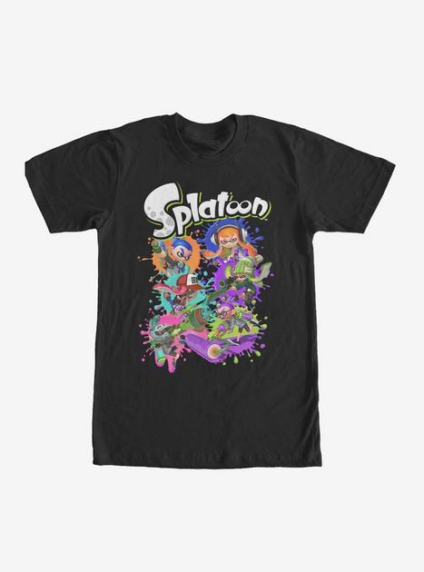 Nintendo Splatoon Ink Splatter T-Shirt - BLACK | Hot Topic