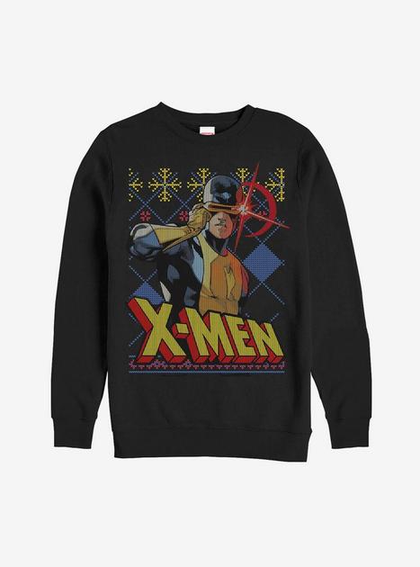 Marvel X-Men Cyclops Ugly Christmas Sweater Sweatshirt - BLACK | Hot Topic